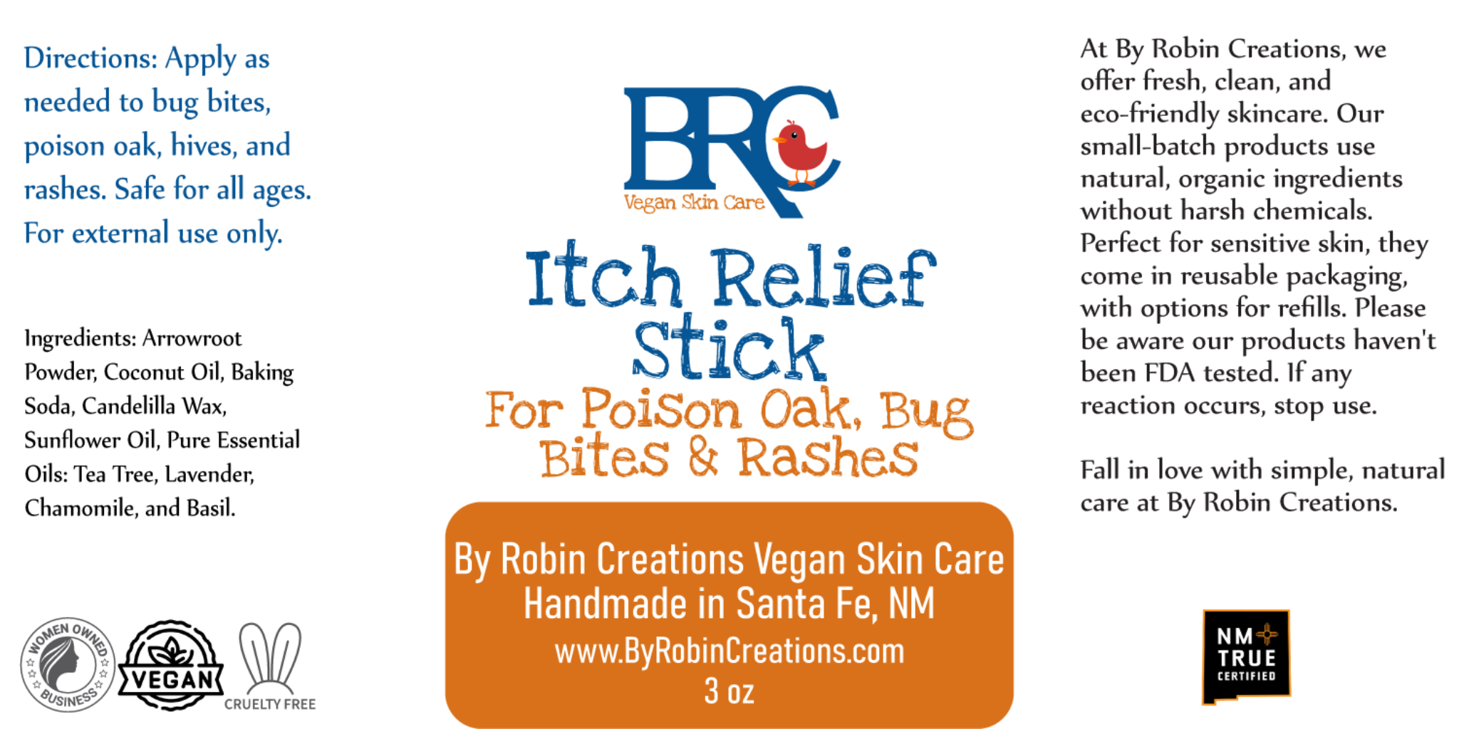 Bug Bite & Rash Itch Relief Stick | By Robin Creations